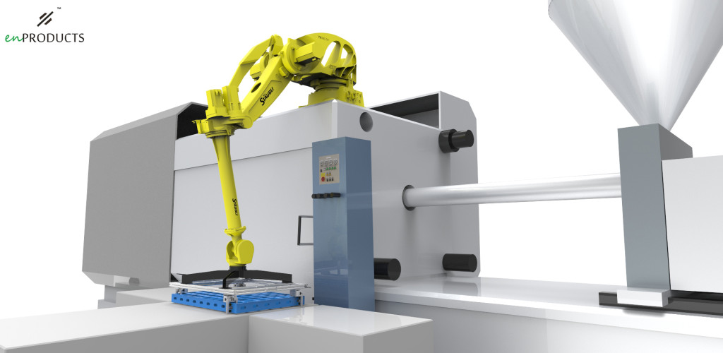 Injection Molding Machine Part Picking with 6 Axis Robot Automation ...